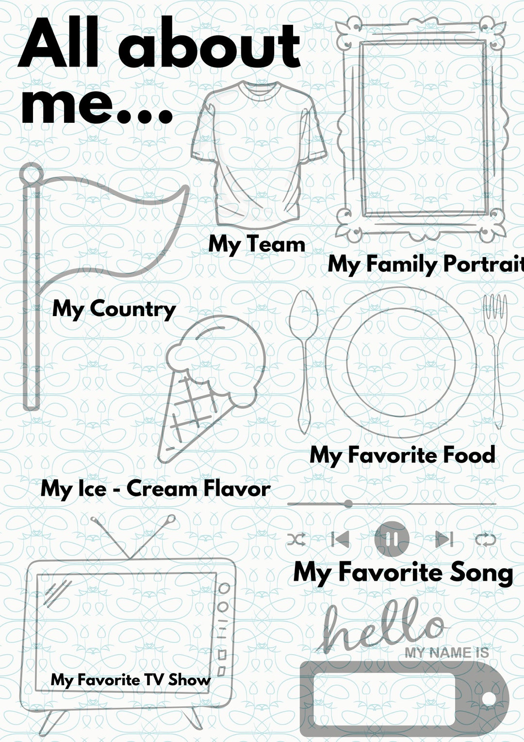 Back to School Resource, All About Me, Meet the Teacher Downloadable ...