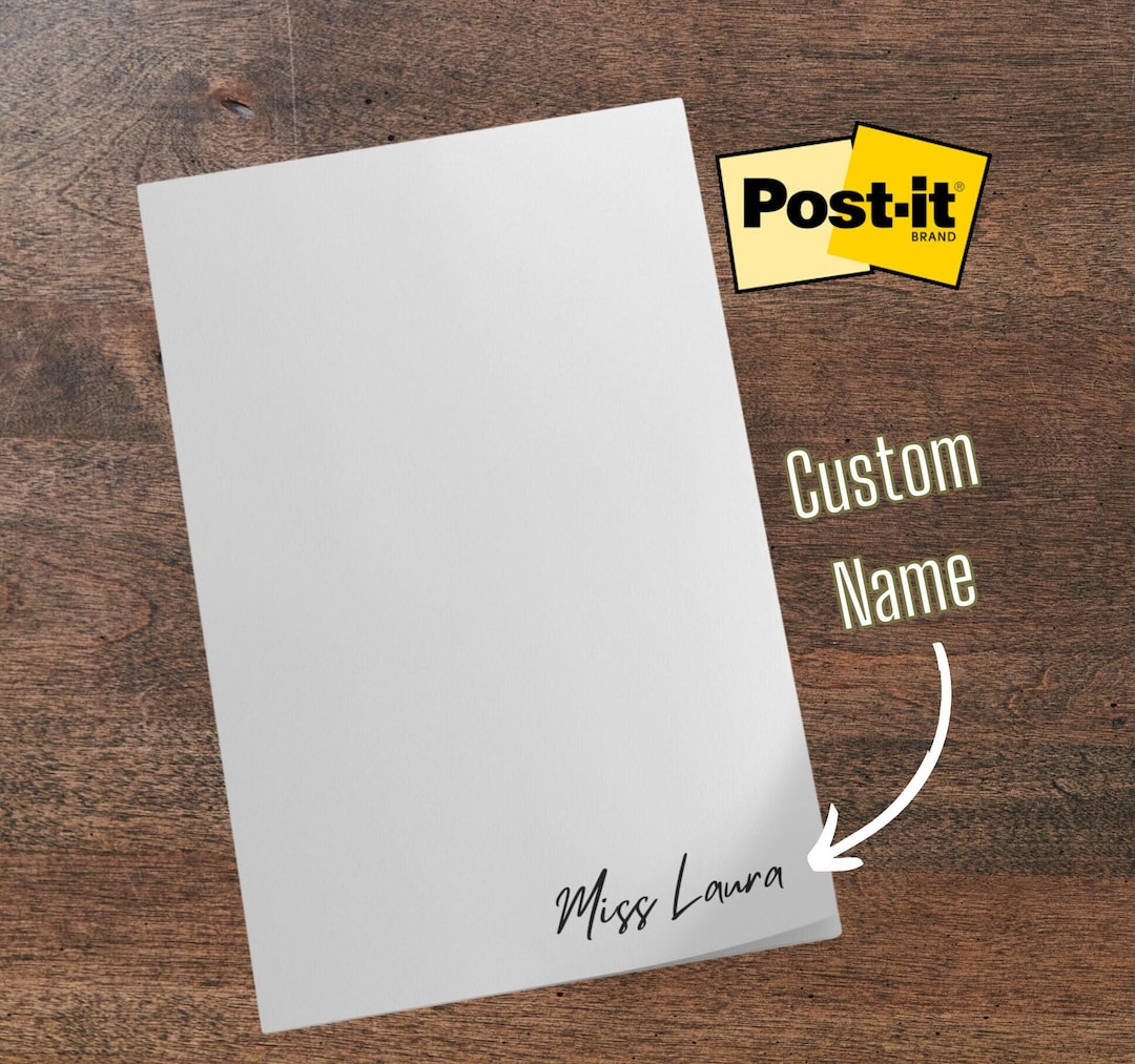 Custom Name Post-it® Notes Personalized Sticky Notes Gift for Teacher ...