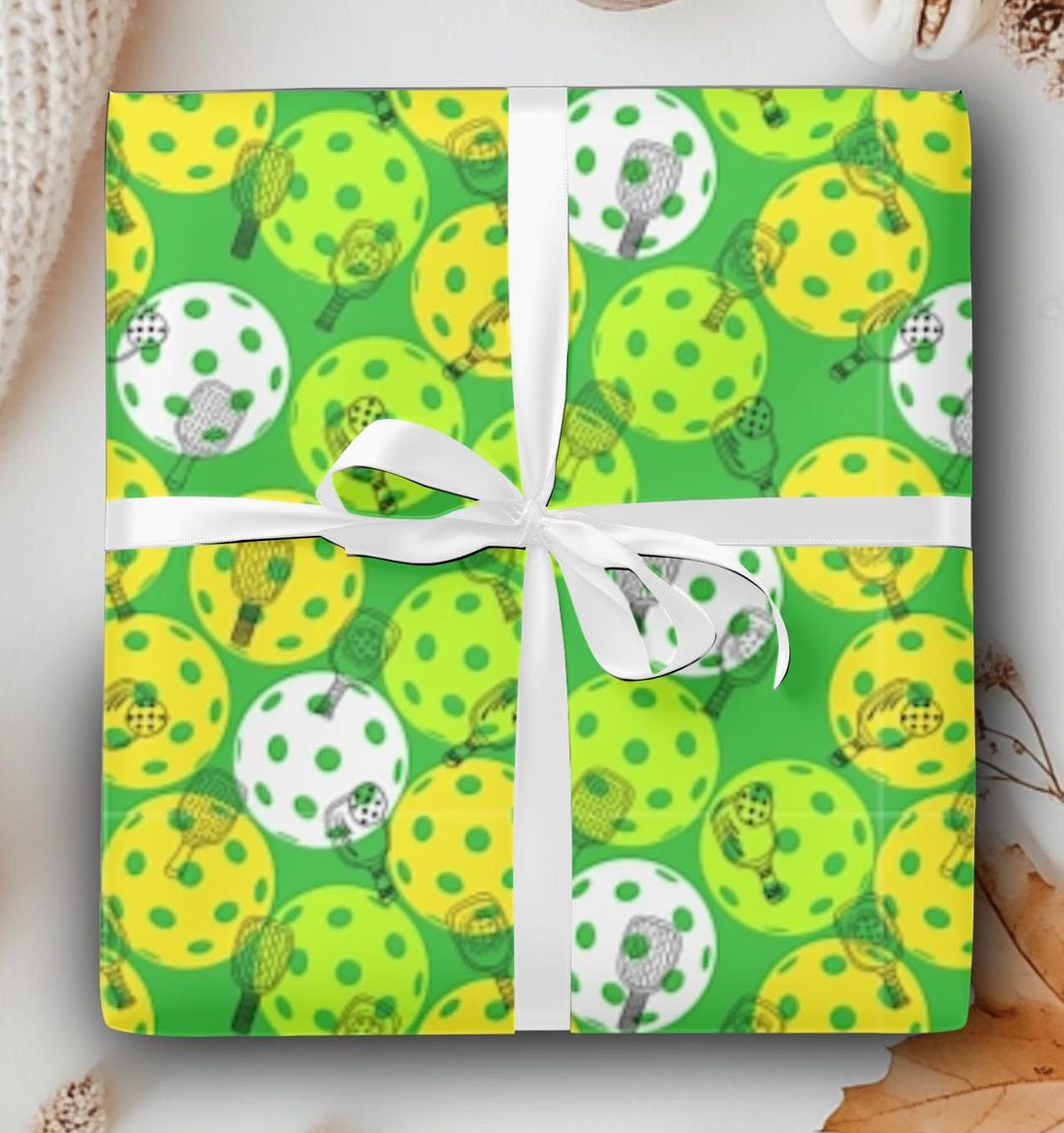 Pickleball Wrapping Paper Pickleball Gift Wrap for Pickleball Fan ...