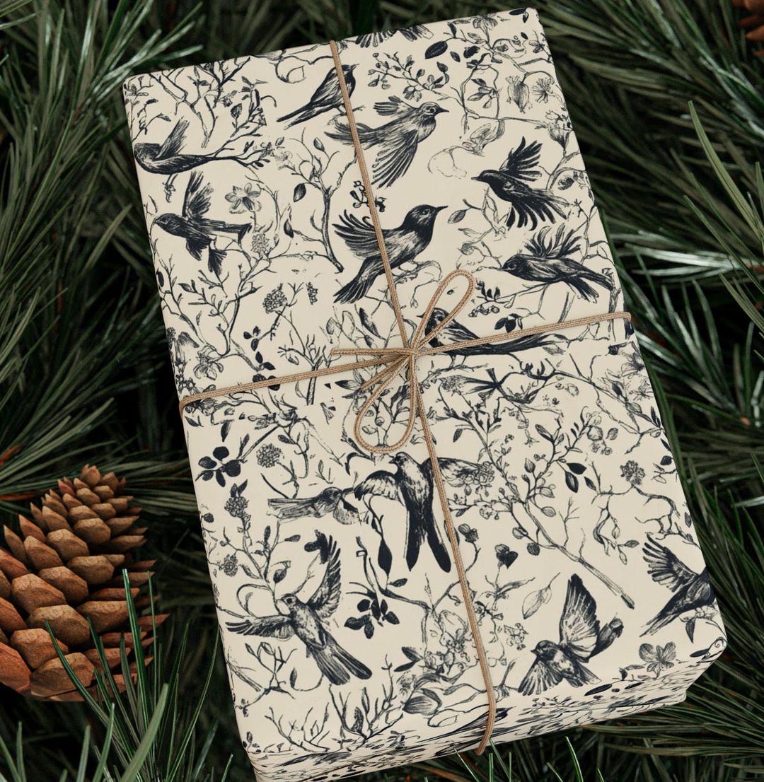 Ravens Wrapping Paper Forest Themed Raven Gift Wrap Unique Forest ...