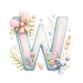 Floral Alphabet Letters A-Z - Pastel Nursery Decor, ABC Love Doodle Art ...