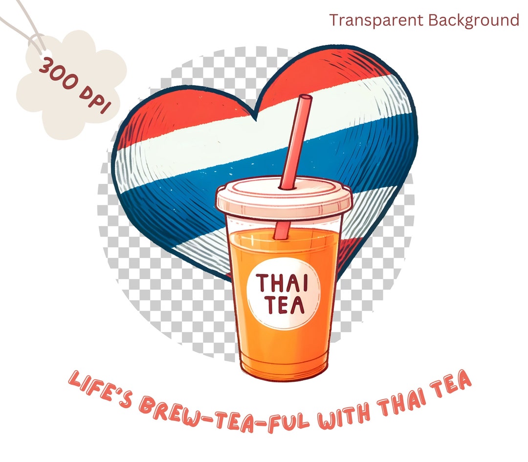 Thai Tea Love - Refreshing Thai Beverage Art for T-shirts, Mugs, or ...