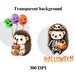 Adorable Halloween Hedgehog PNG Set | Cute Kawaii Animal Designs ...