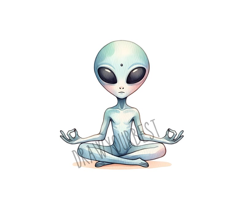 Welcome Earthlings Cute Alien Clipart for Kids Room Decor - Etsy