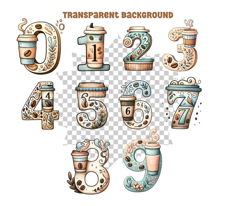 Coffee-themed Alphabet Letters - Customizable Wall Art for Coffee Shops ...