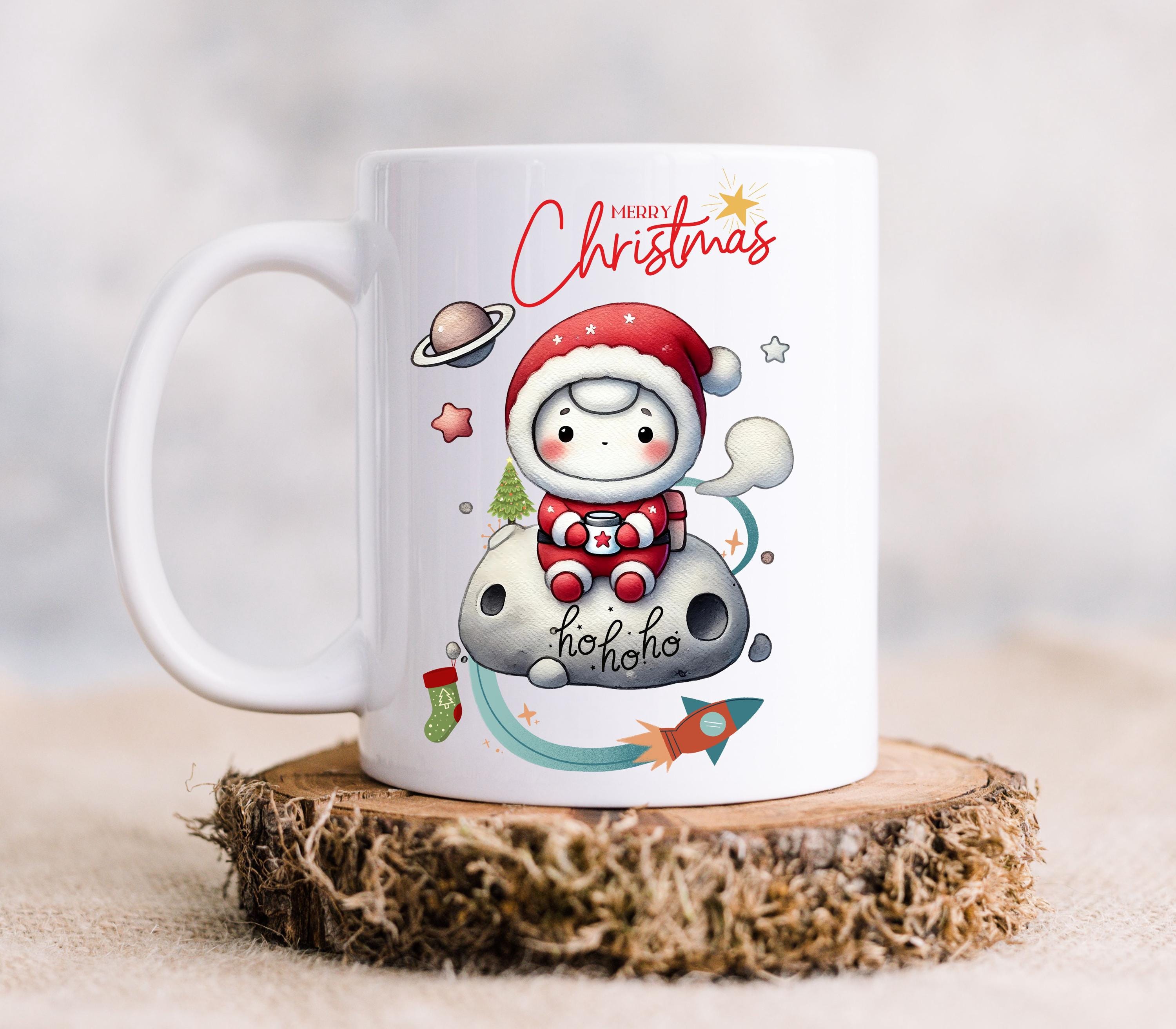Merry Christmas Space-themed Cute Santa Clip Art | Holiday Digital ...