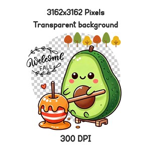 Fall-themed Avocado Illustrations | Cute Ai-generated Avocado Art ...
