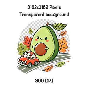 Fall-themed Avocado Illustrations | Cute Ai-generated Avocado Art ...