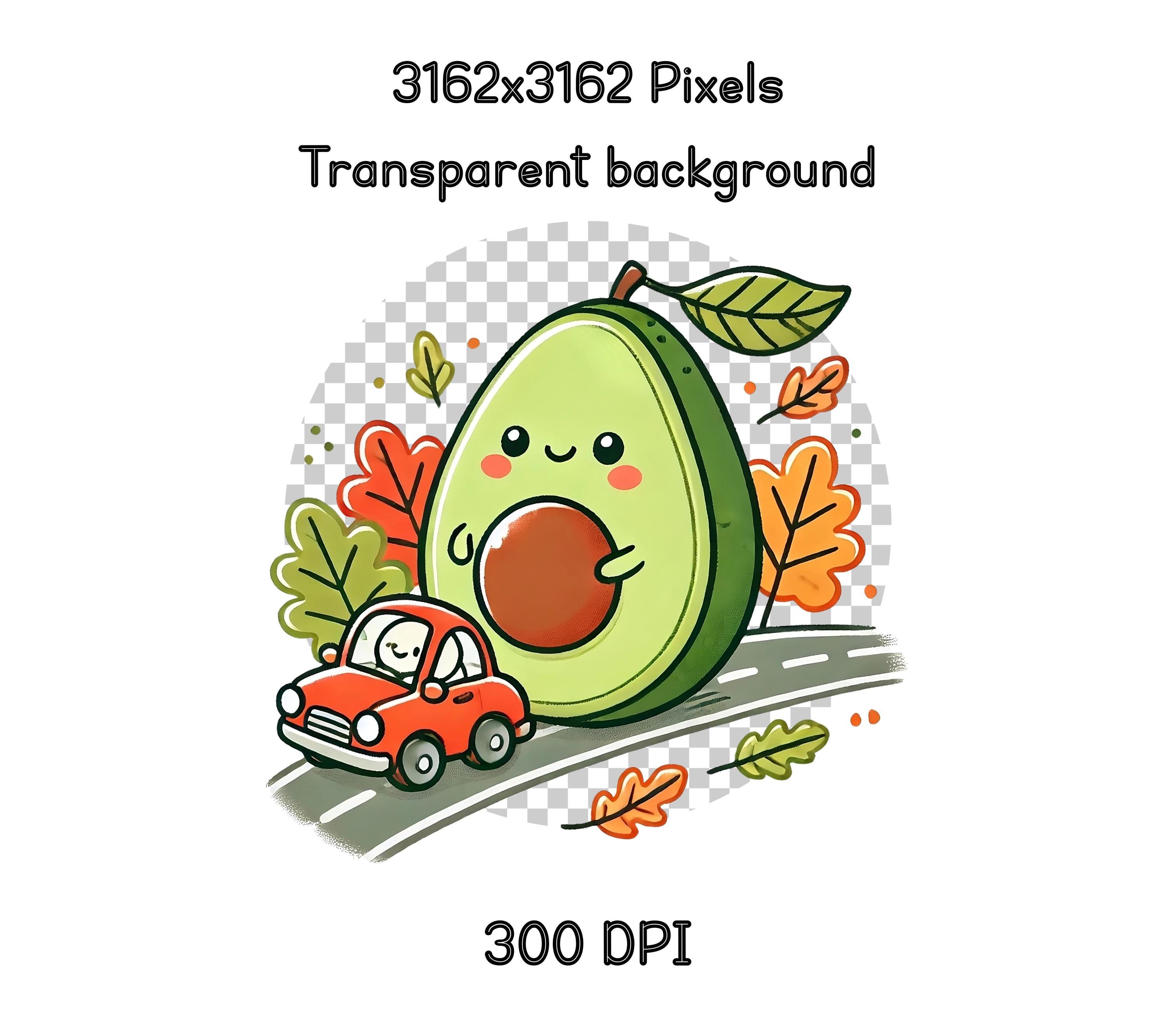 Fall-themed Avocado Illustrations | Cute Ai-generated Avocado Art ...