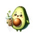 Cute Avocado Character Set - Charming Illustrated Avocados - Etsy