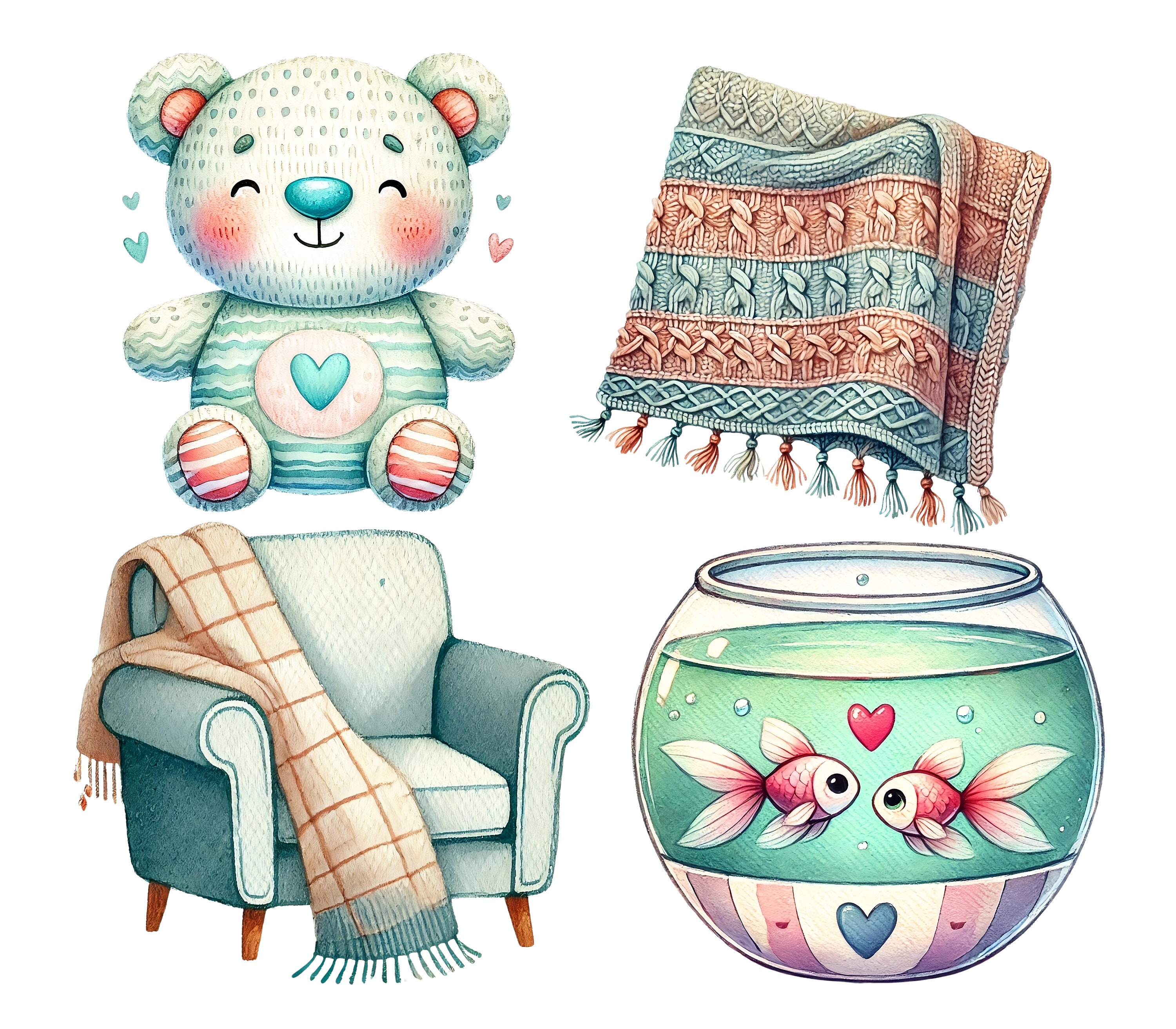 Date Night Digital Clipart Bundle 56 PNG Cozy Movie Night Illustrations ...