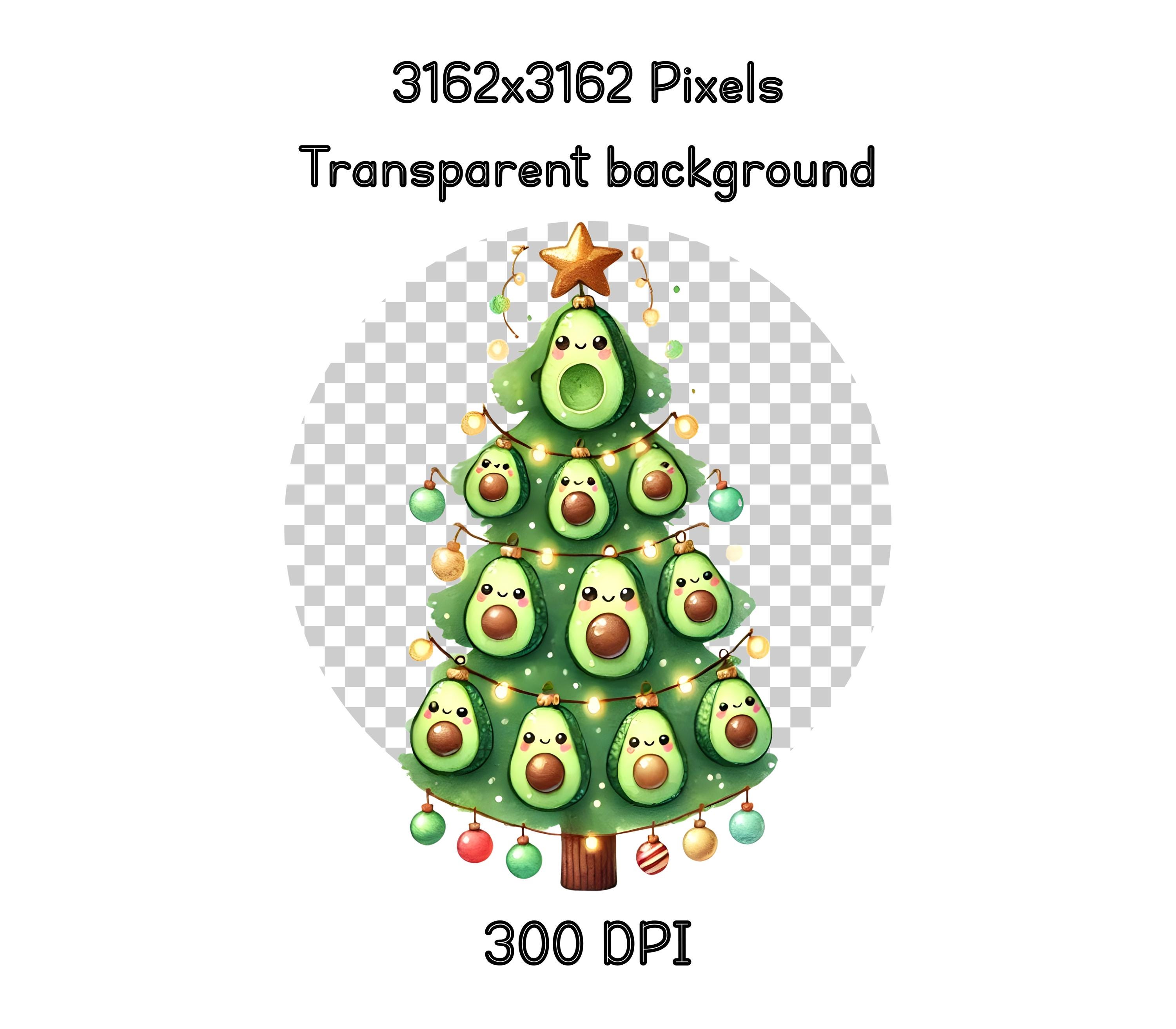 Christmas Avocado Clipart | Cute Ai-generated Avocado Santa Art ...