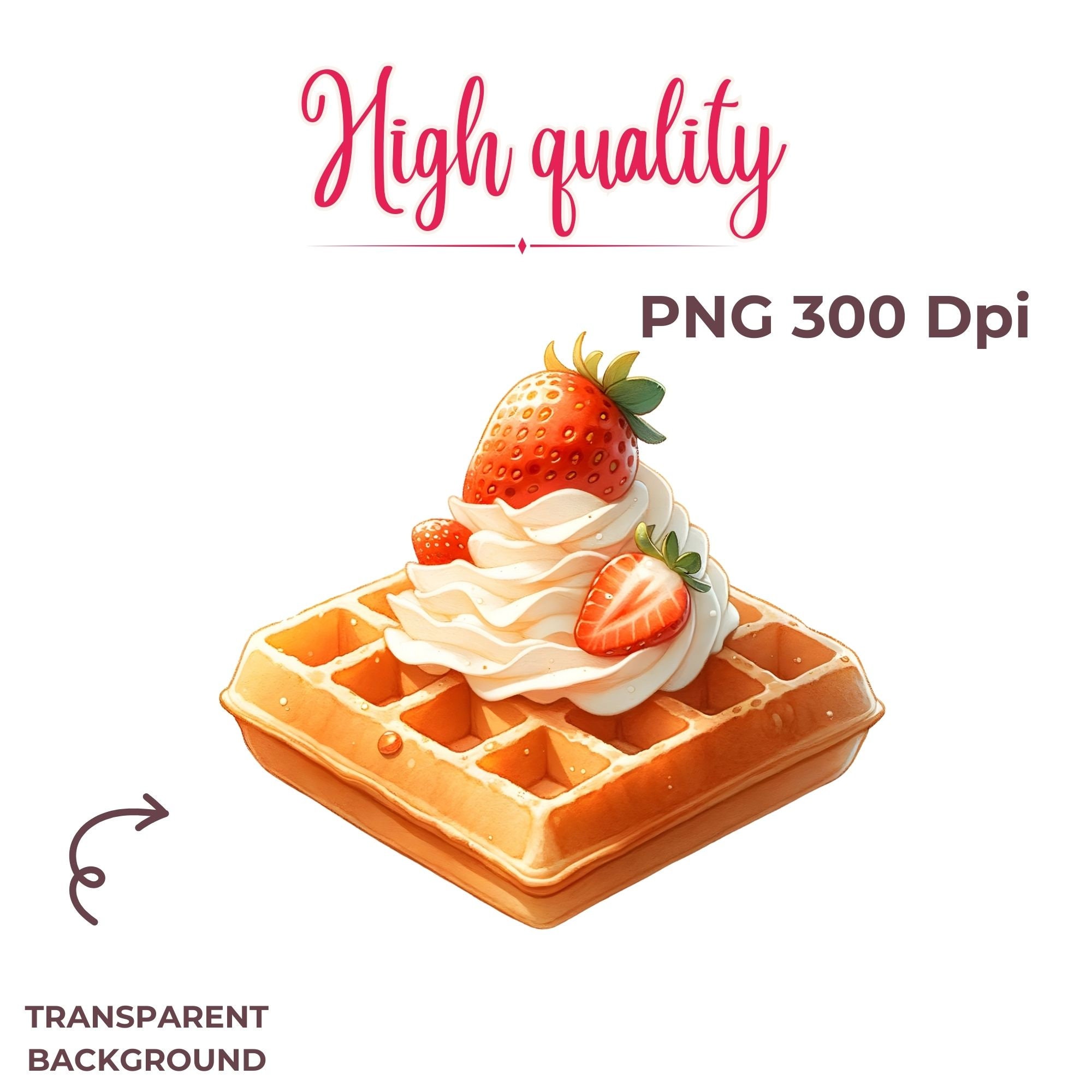 Delightful Breakfast Watercolor Clipart Set, High-resolution Digital ...