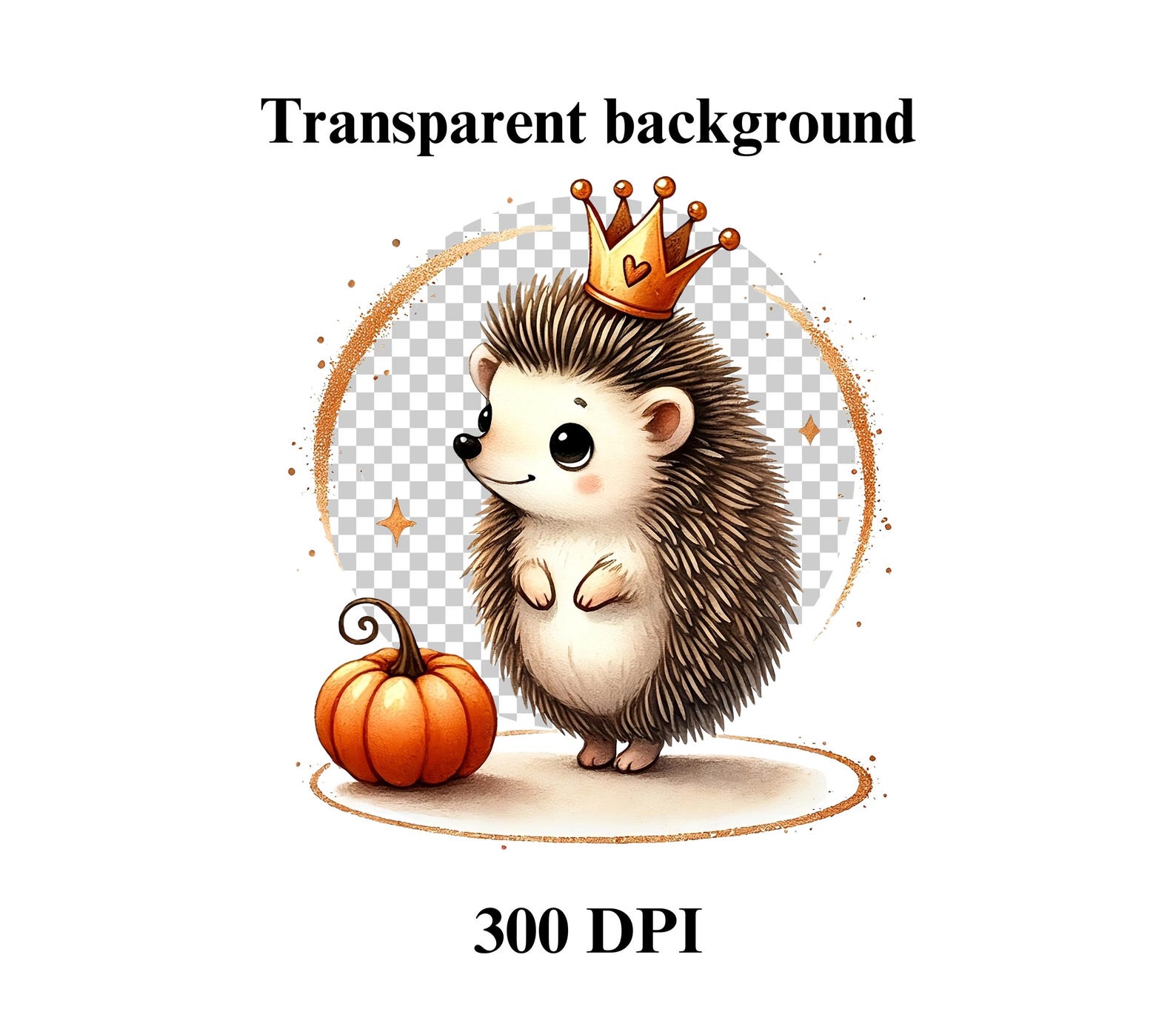 Adorable Halloween Hedgehog PNG Set | Cute Kawaii Animal Designs ...
