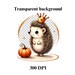 Adorable Halloween Hedgehog PNG Set | Cute Kawaii Animal Designs ...