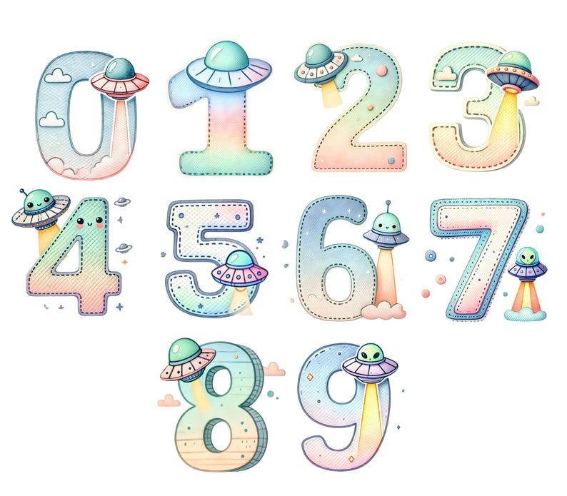UFO A-Z Alphabet & Numbers | Ai-designed Ufo-themed Letters and Numbers ...