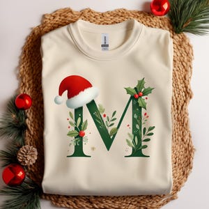 Christmas Alphabet Clipart | Festive Lettering With Santa Hats ...