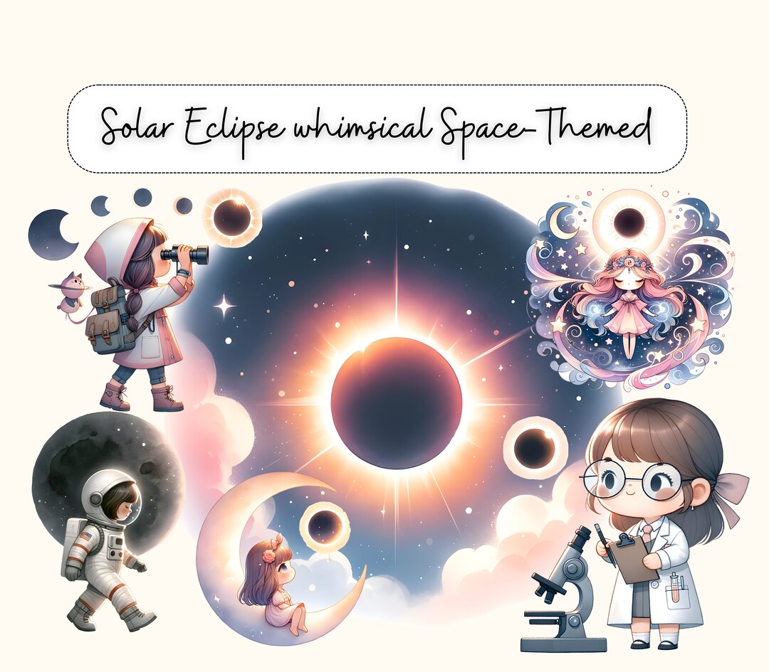 Magical Solar Eclipse Art Print - Whimsical Children’s Wall Art ...