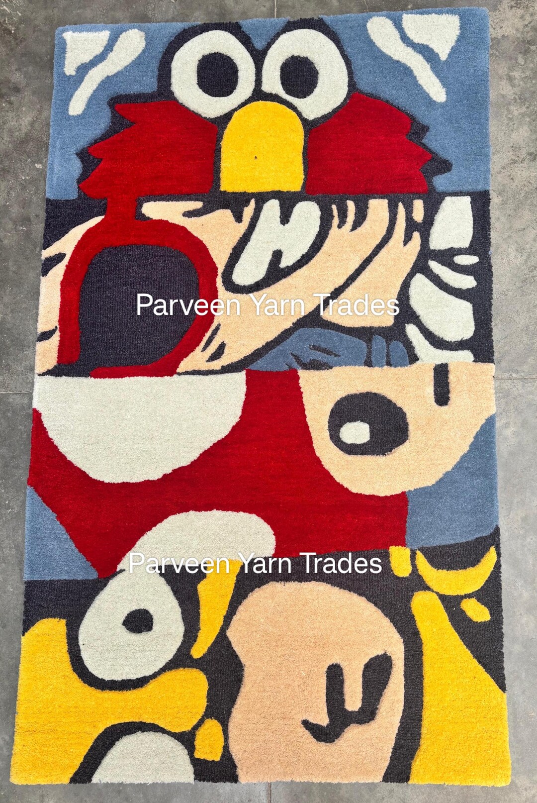 Handmade Cartoon Tufted Rug: Cozy Kids Room Decor - Etsy