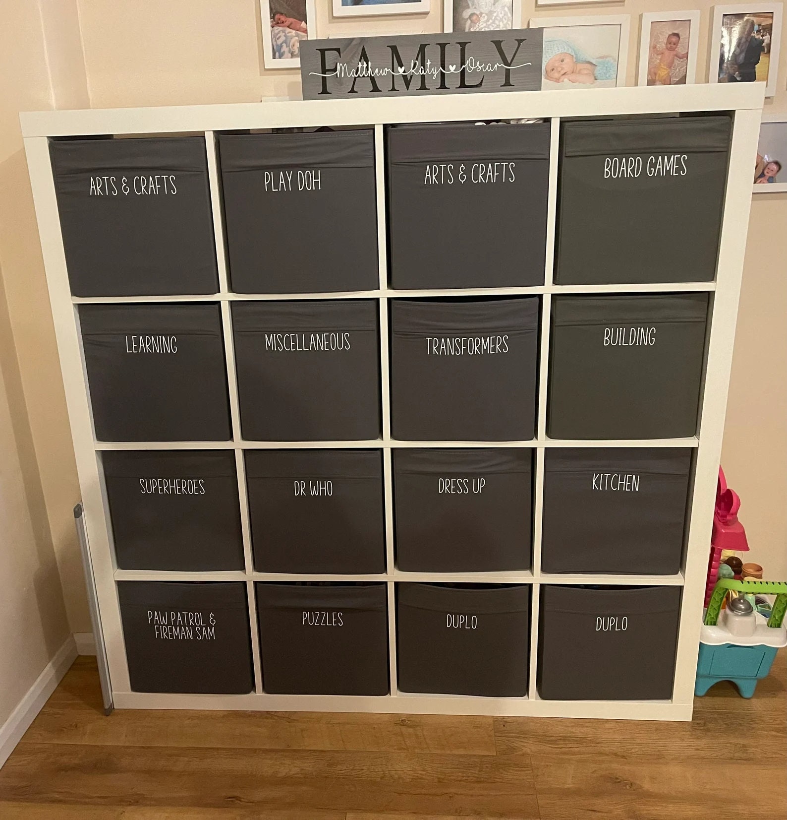 IKEA Kallax, Trofast, Storage Labels, Toy Box Decals, Organisation ...