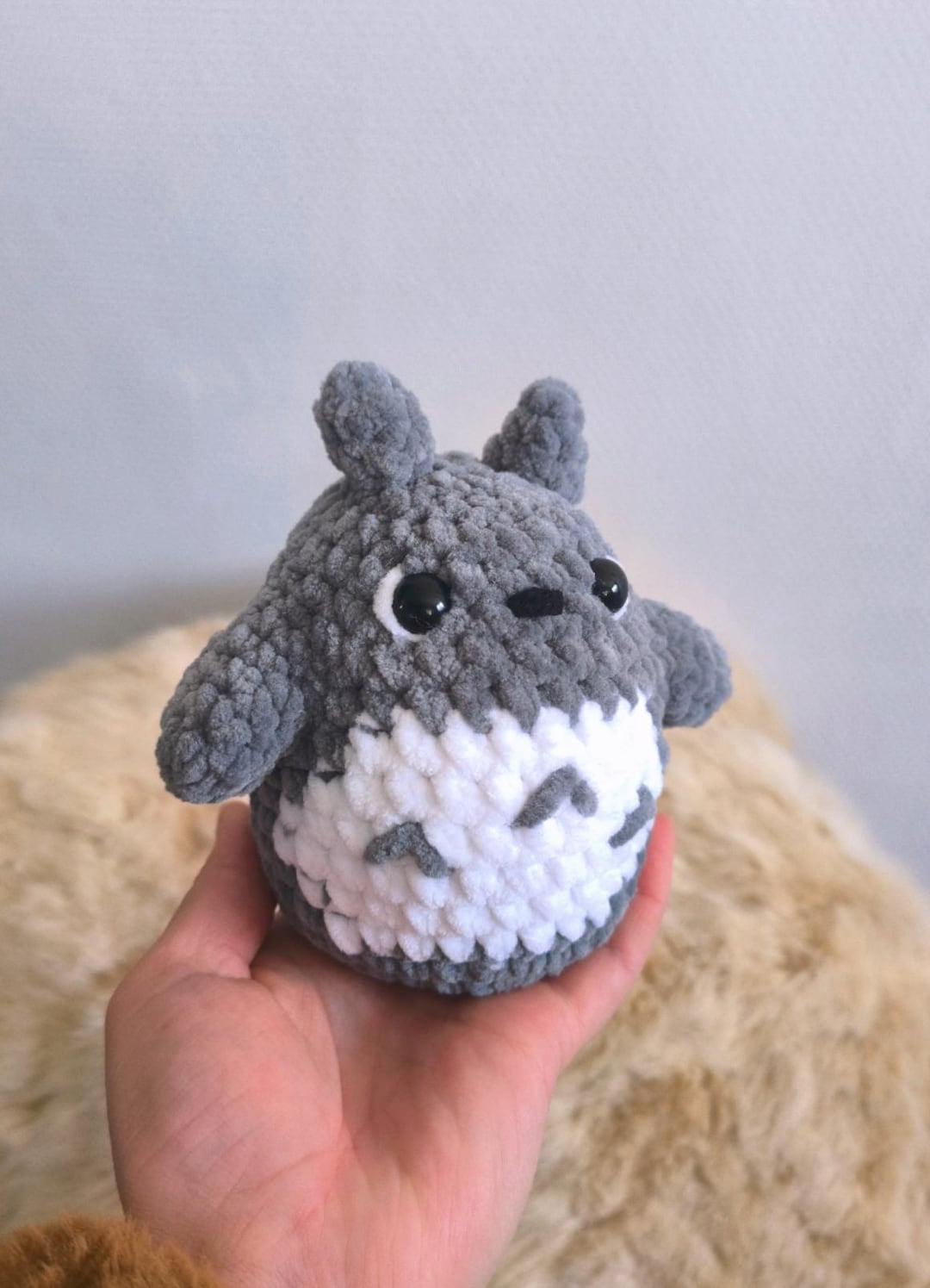 Handmade Grey Totoro Inspired Plushie - Etsy