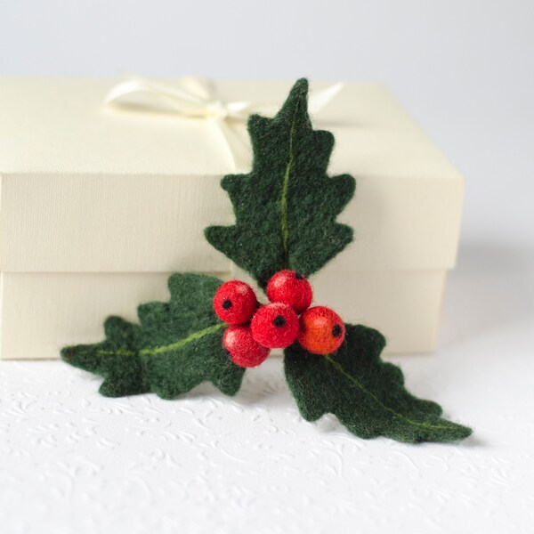 Holly Brooch - Etsy