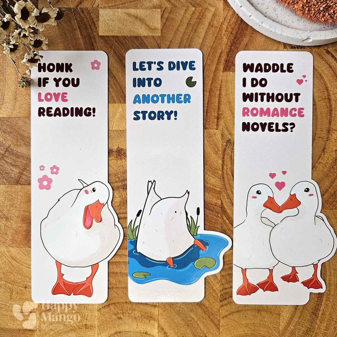Duck-themed Bookmarks | Handmade and Laminated | Cute Cottage-core Gift ...