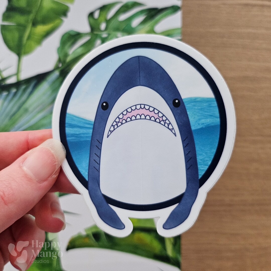 Ikea Blahaj (shark) Matte Vinyl Sticker, Water-resistant Sticker for ...