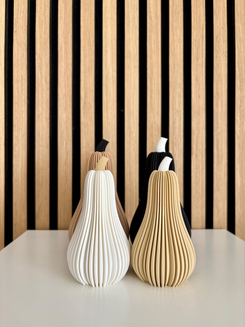 Butternut Pumpkin Decoration | Autumn Pumpkin Decoration With Grooved ...