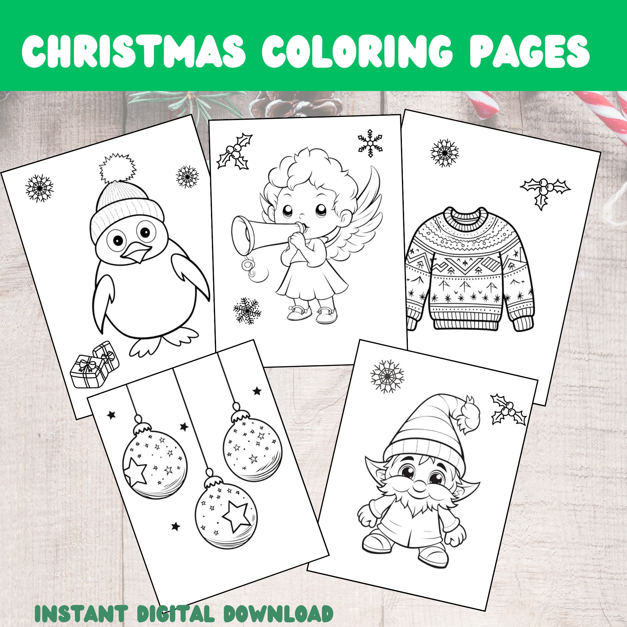 20 Christmas Coloring Pages Christmas Printable Christmas - Etsy