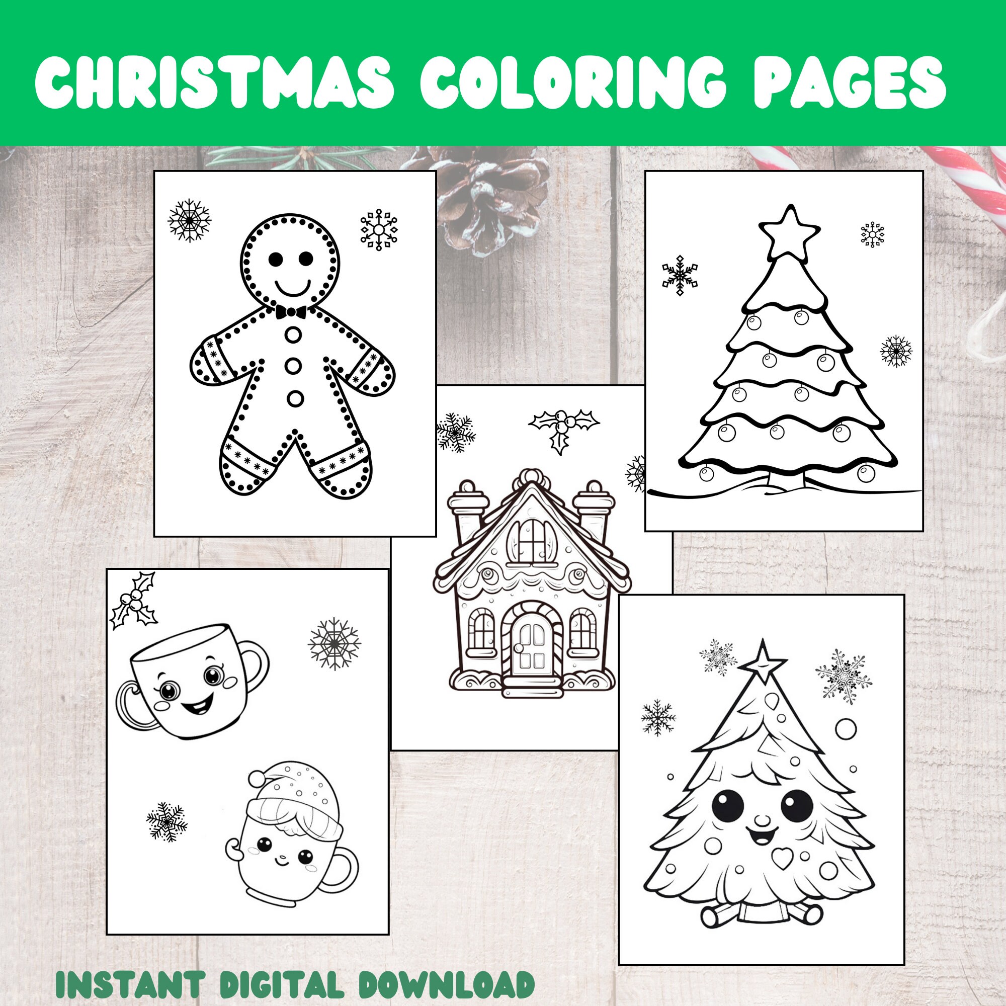 20 Christmas Coloring Pages, Christmas Printable, Christmas Games ...