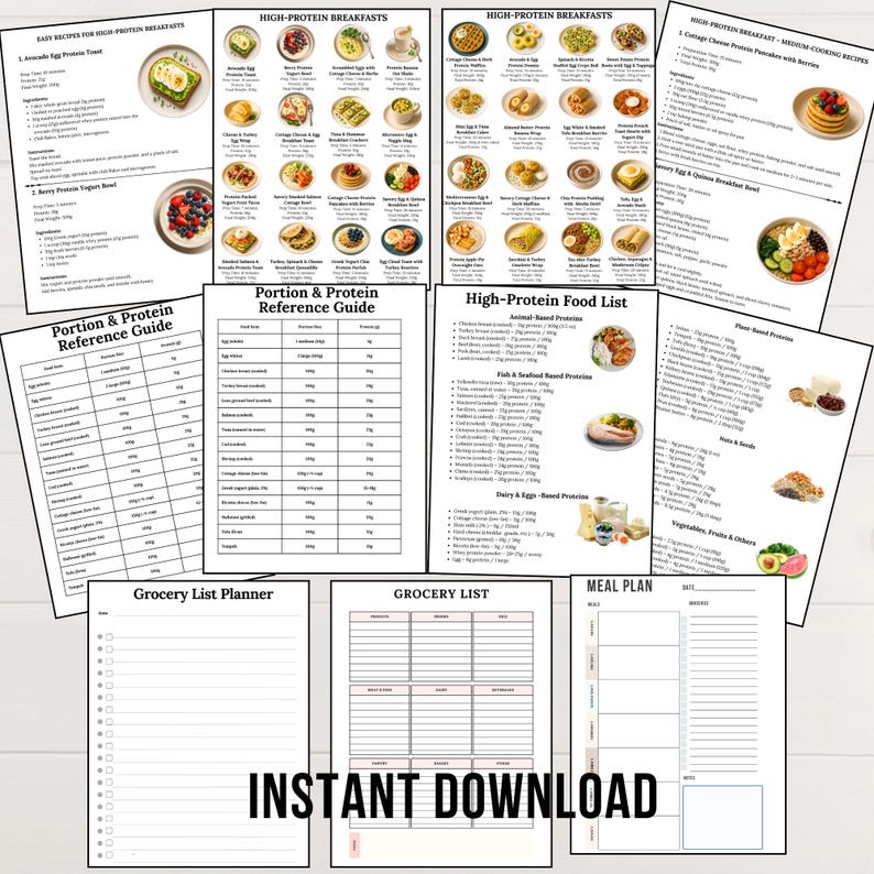 High Protein Breakfast Recipe Guide: Weight Loss Meal Plan (digital ...