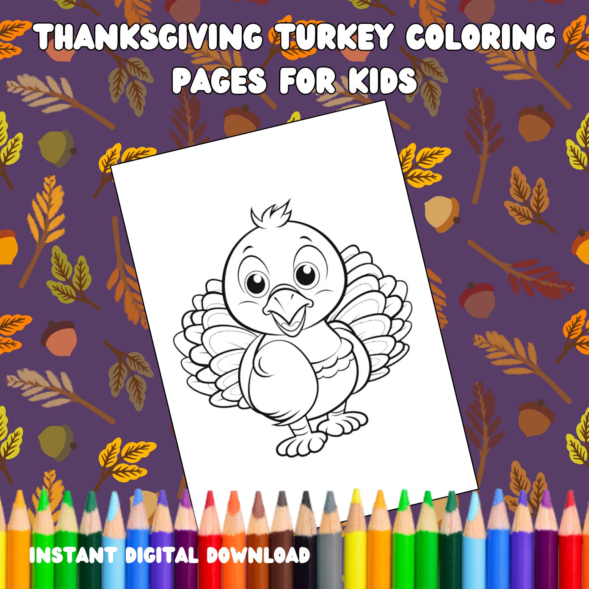 30 Thanksgiving Turkey Coloring Pages for Kids,cute Turkey,thanksgiving ...