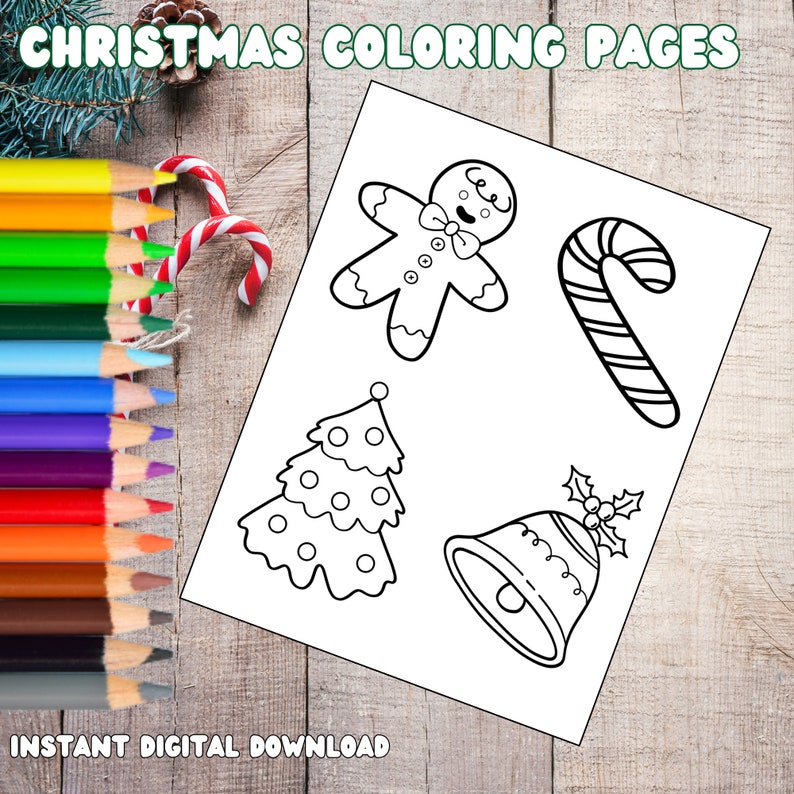 40 Easy Christmas Coloring Pages for Kids, Christmas Printable ...