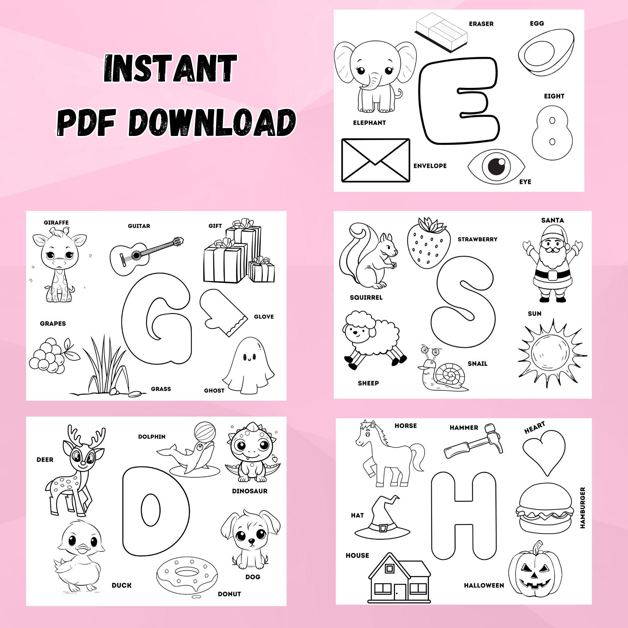 Alphabet Coloring Pages, Preschool Coloring Pages, Preschool Activity ...