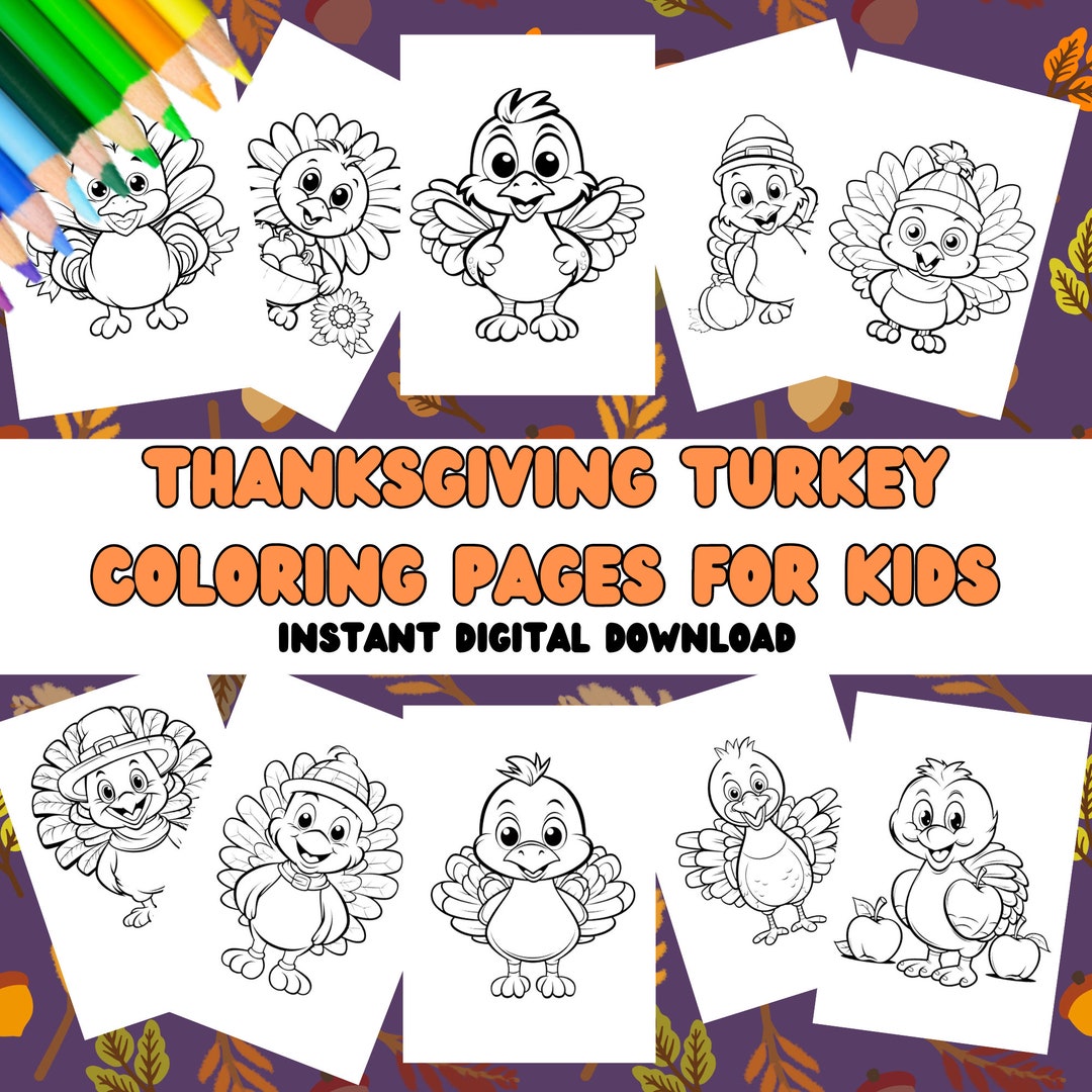 30 Thanksgiving Turkey Coloring Pages for Kids,cute Turkey,thanksgiving ...