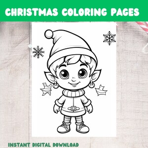 30 Christmas Coloring Pages Letter From Santa, Festive Digital Download ...