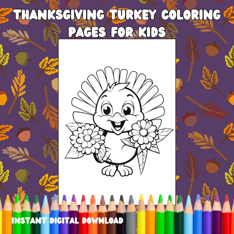30 Thanksgiving Turkey Coloring Pages for Kids,cute Turkey,thanksgiving ...