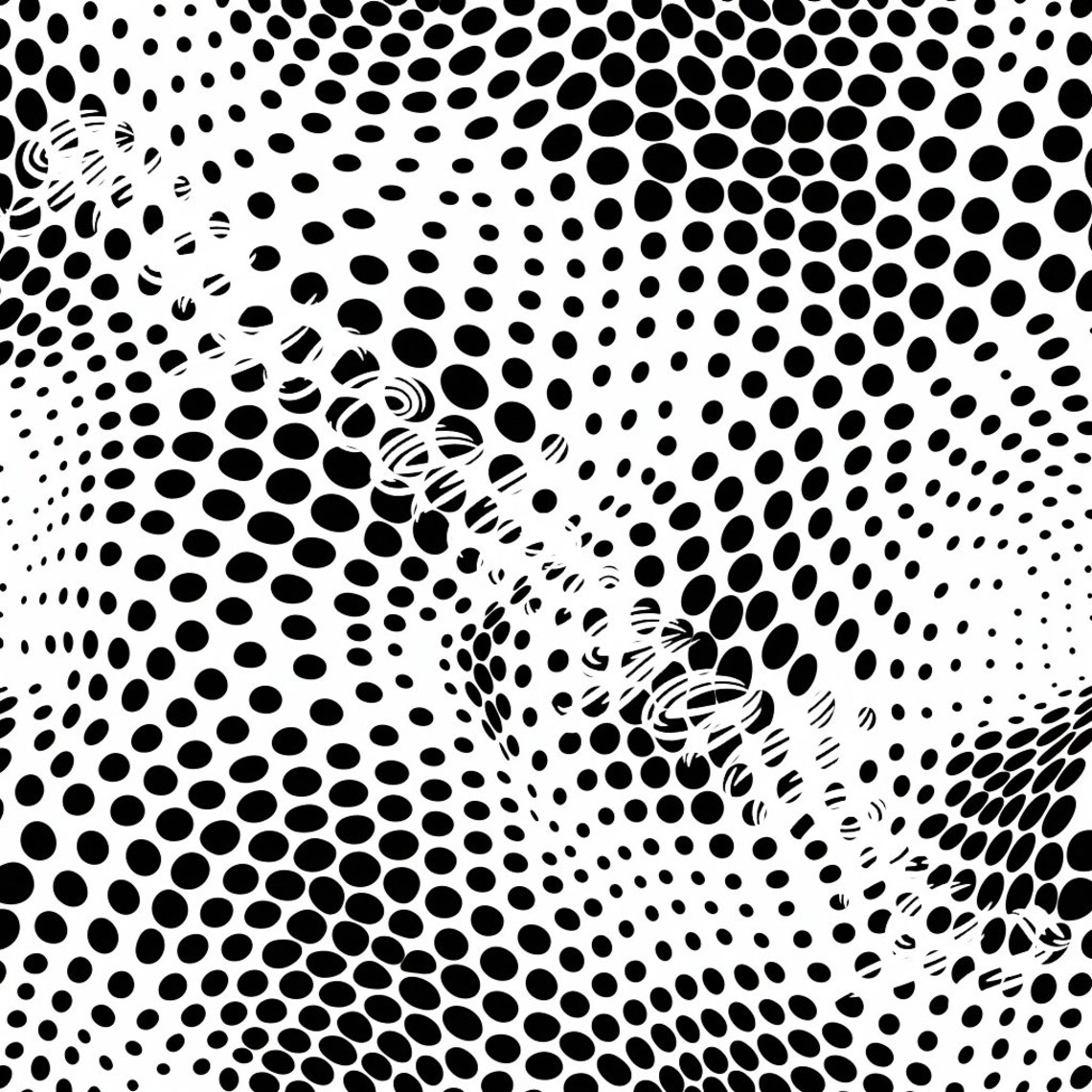 Black and White Abstract Dots SVG, Minimalist Vector Patterns, Digital ...