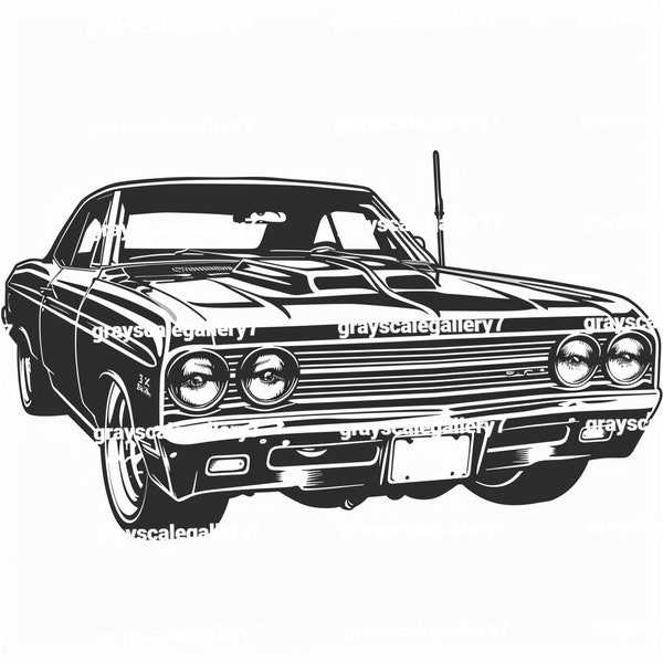Black White Classic Car Svg - Etsy