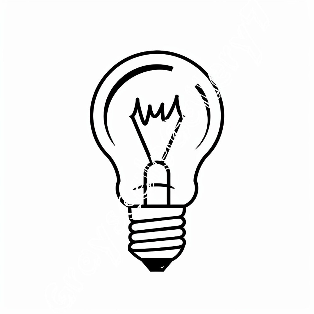 Light Bulb SVG, 2, Light Bulb Cut File, Light Bulb DXF, Light Bulb PNG ...
