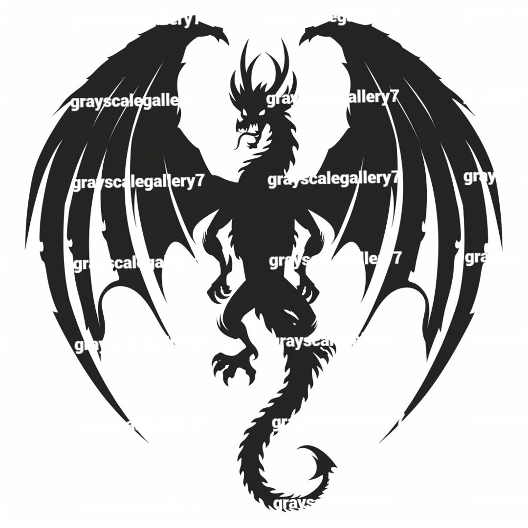 Dragon SVG Cut File / Dragon SVG / Dragon DXF / Dragon Clipart / Dragon ...
