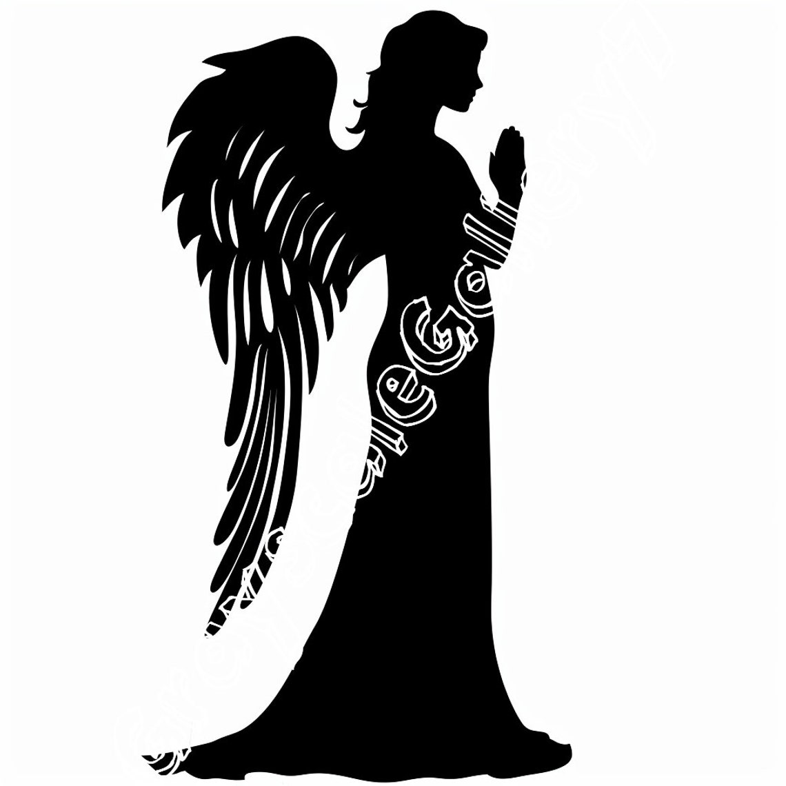Angel SVG, Angel DXF, Angel Clipart, Angel Silhouette, Angel Svg Files ...