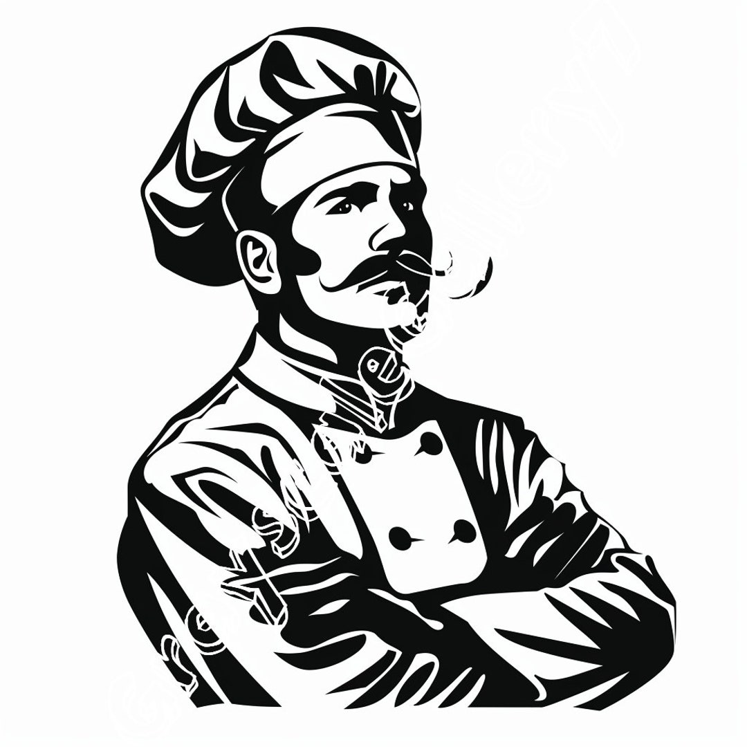 Chef SVG, Chef Clipart, Kitchen Svg, Chef Png, Italian Chef Svg, Fat ...
