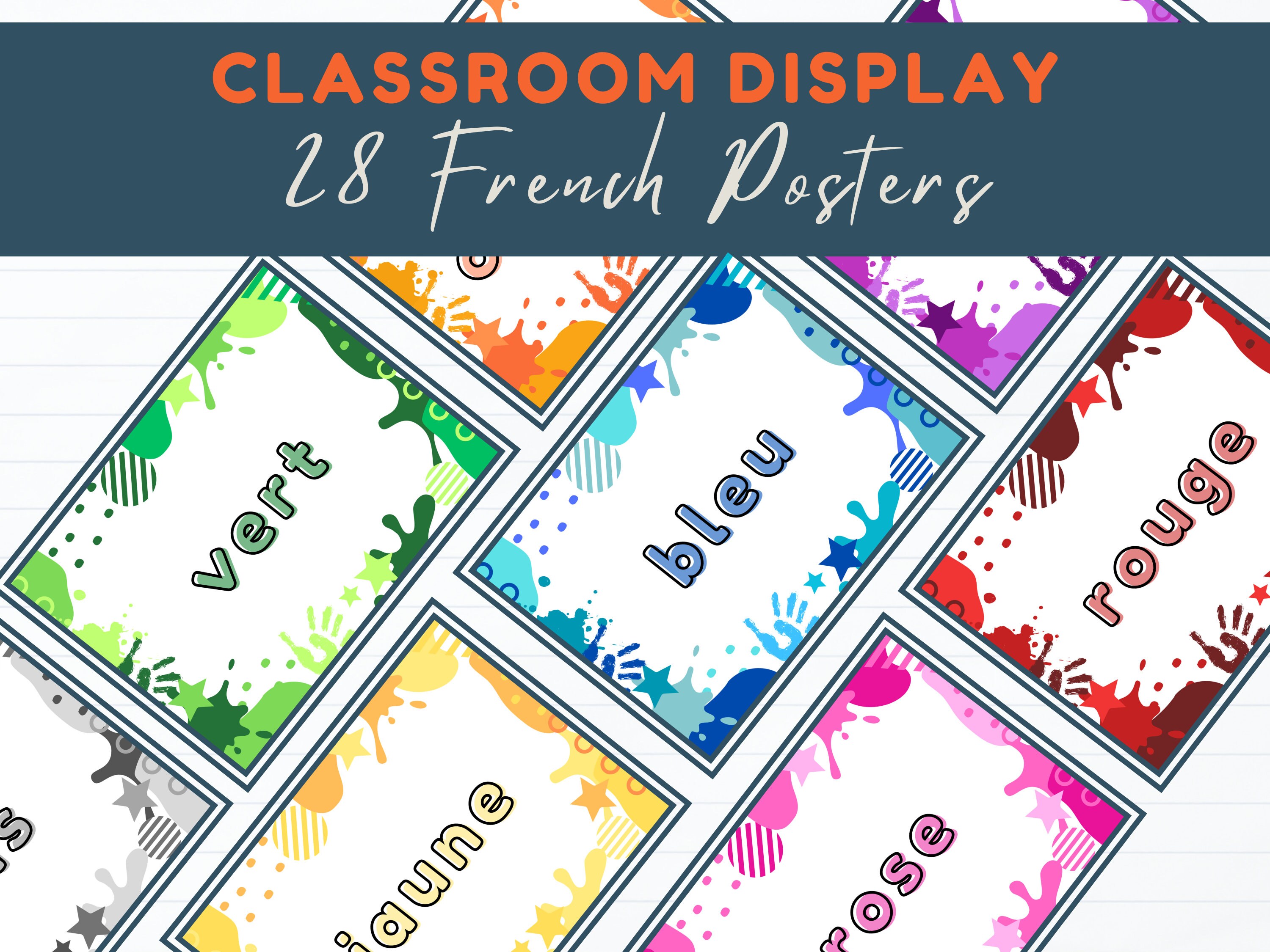 French Classroom Posters Numbers & Colours - Etsy