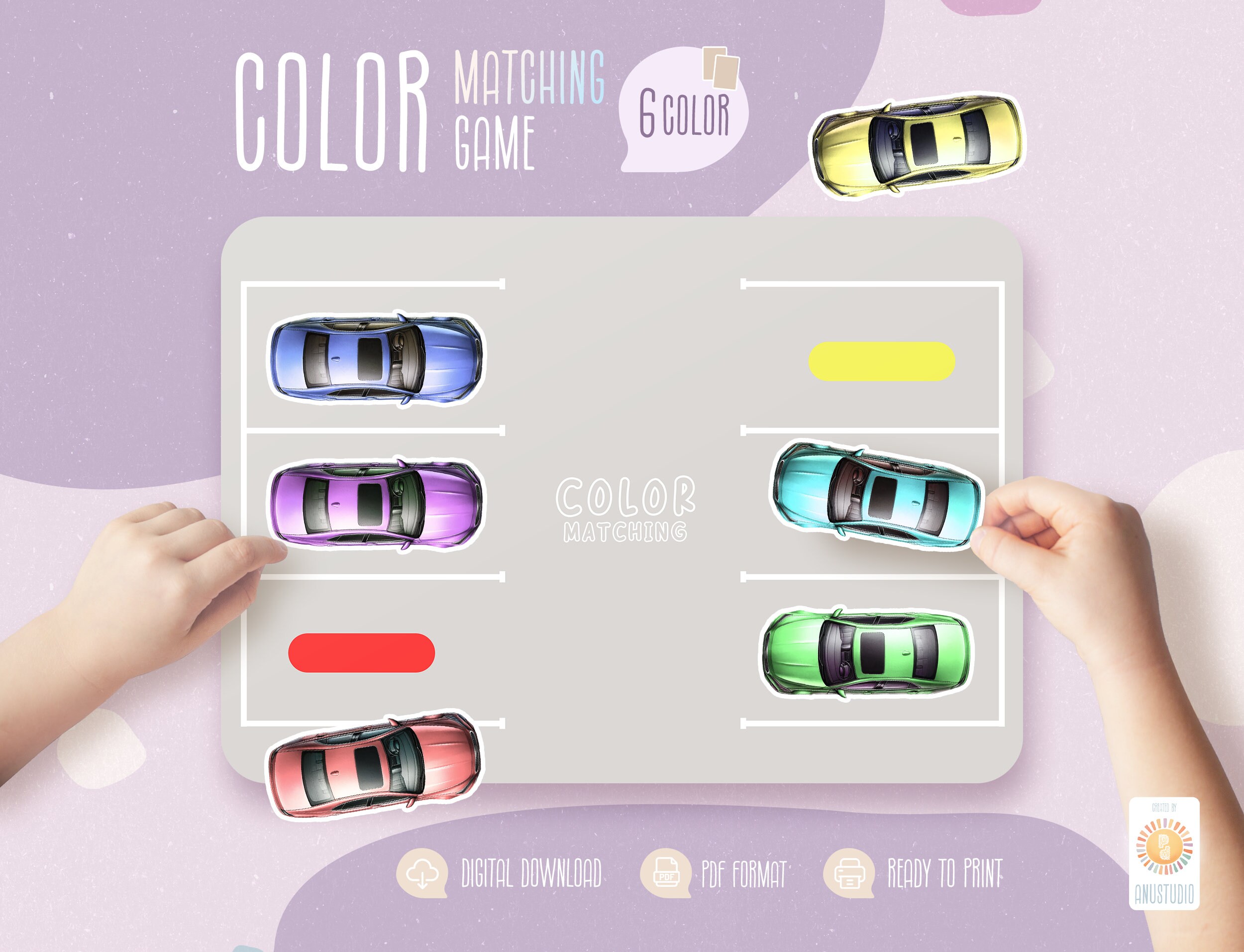 Preschool Color Matching Game, Color Activity, Learning Colors ...