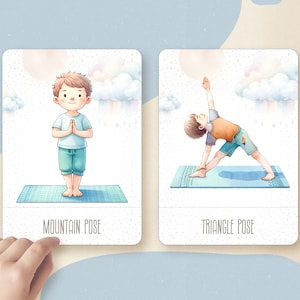 Kids Yoga Poses, Yoga Flashcards Printables, Yoga for Kids, Yoga ...