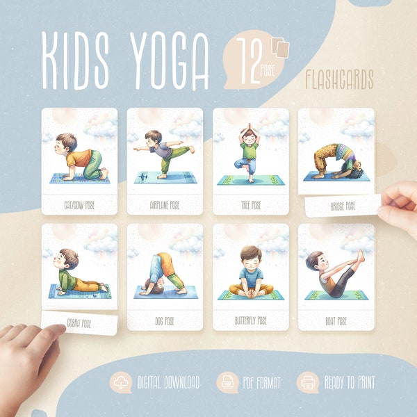 Yoga Cards for Kids - Etsy