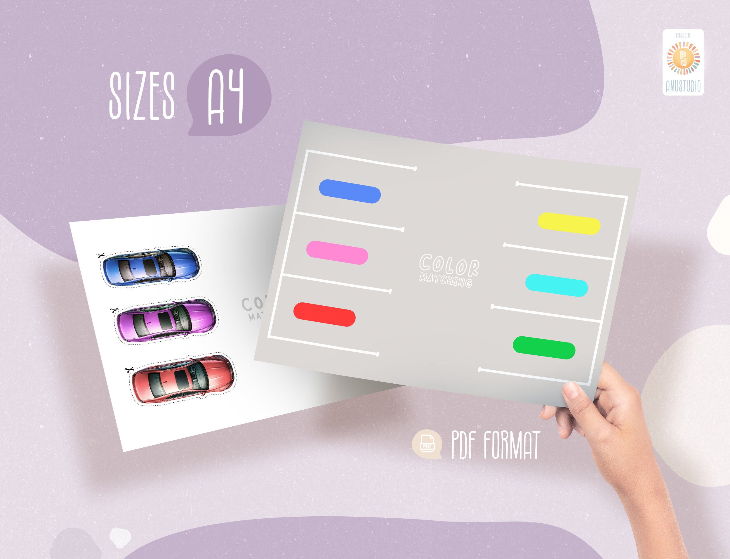 Preschool Color Matching Game, Color Activity, Learning Colors ...