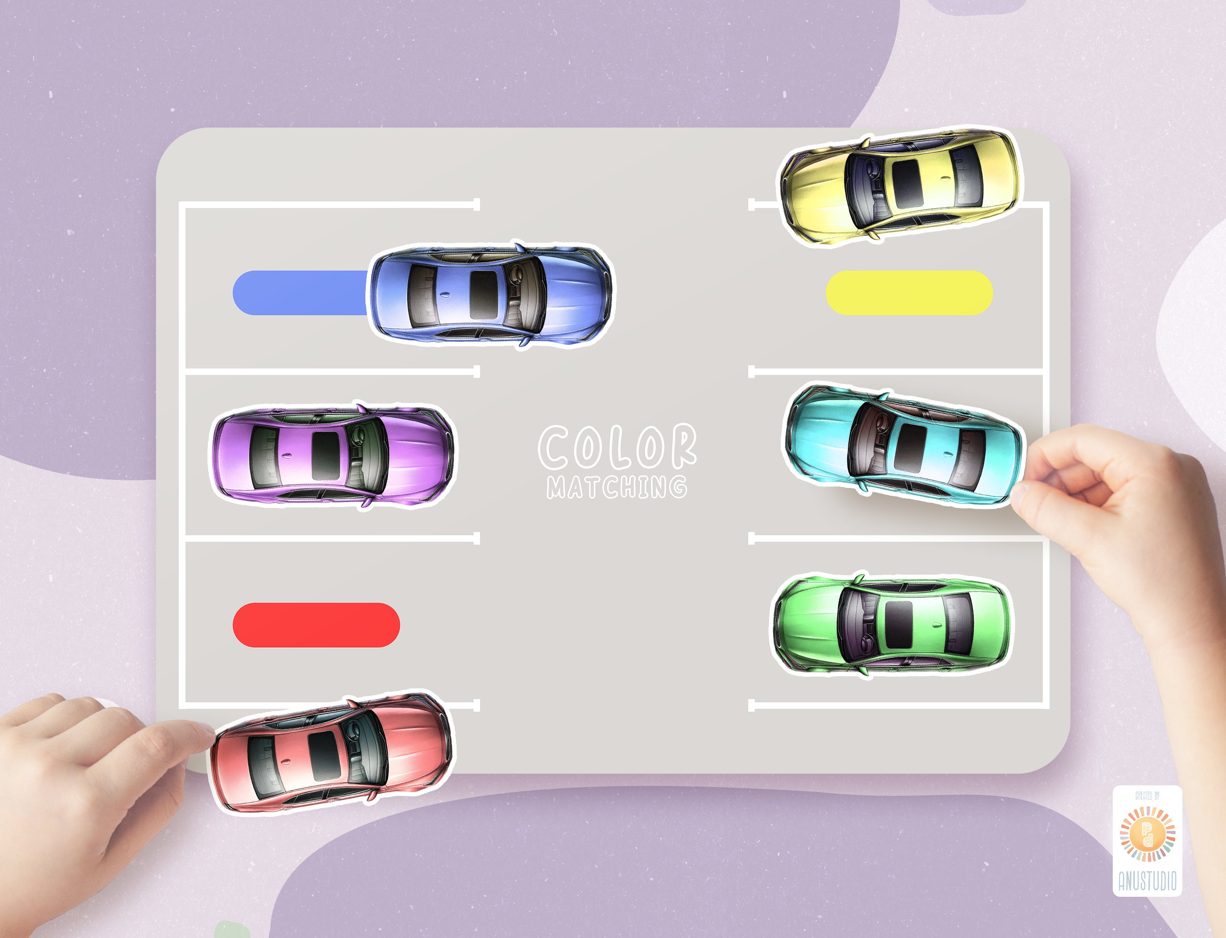 Preschool Color Matching Game, Color Activity, Learning Colors ...